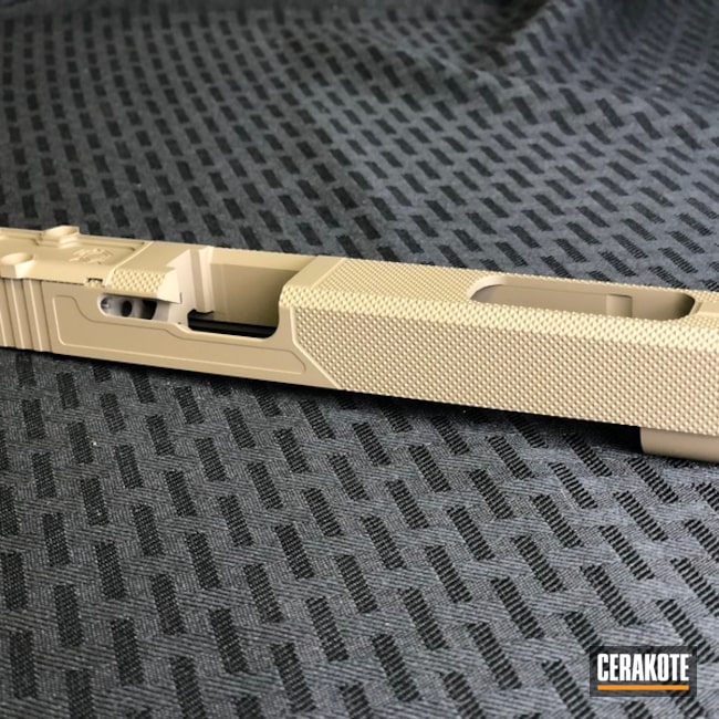 Pistol Slide Cerakoted With H 267 Magpul Flat Dark Earth By Tracey