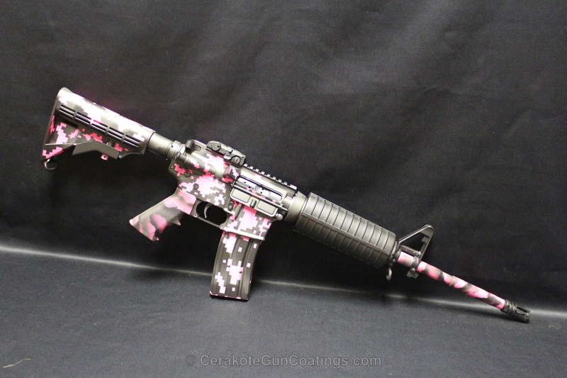H-224 Sig Pink with H-146 Graphite Black by Buster Beaver Design | Cerakote