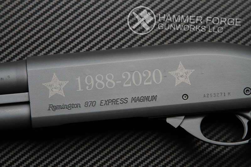 Custom Remington 870 Shotgun coated with Sniper Grey | Cerakote