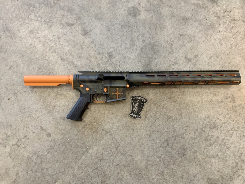 Custom AR-15 coated with Tequila Sunrise, Graphite Black and Mil Spec O ...