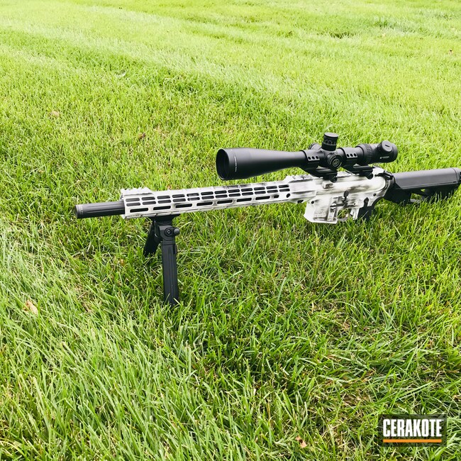 Custom Ar Cerakoted Using Stormtrooper White And Graphite Black Cerakote