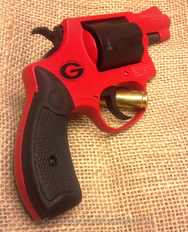 H-146 Graphite Black with H-216 Smith & Wesson Red by Dale Hanna | Cerakote
