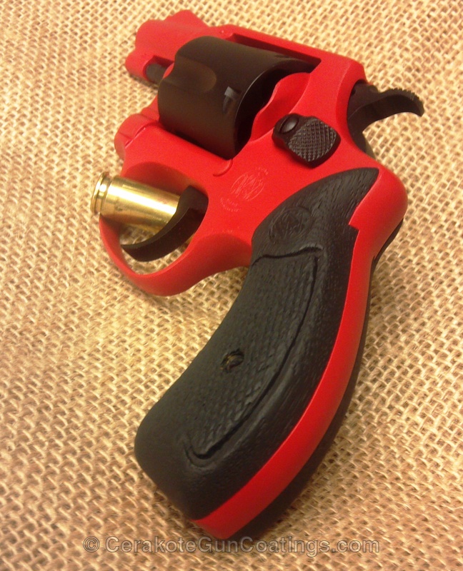 H-146 Graphite Black with H-216 Smith & Wesson Red by Dale Hanna | Cerakote