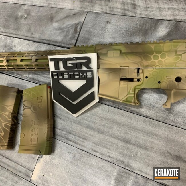 Kryptek Camo Ar Builders Set And Mags Cerakoted Using Midnight Bronze