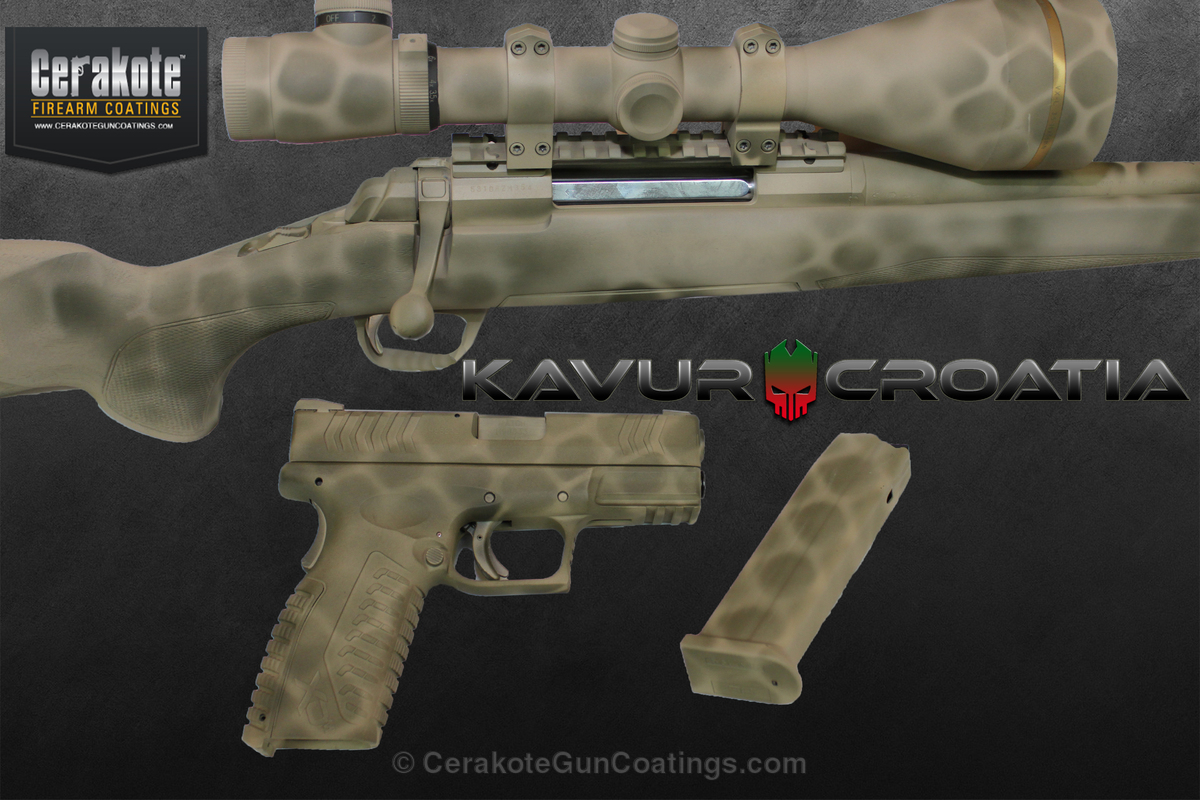 H-199 Desert Sand with H-236 O.D. Green by Servis oruzja KAVUR | Cerakote