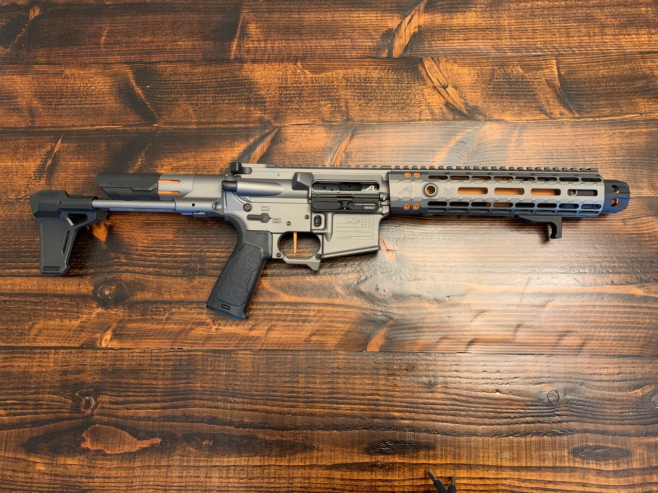 Custom AR finished with Copper Suede, Graphite Black, Tungsten and ...
