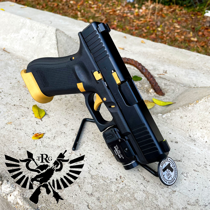 Glock 45 Cerakoted using Gold | Cerakote