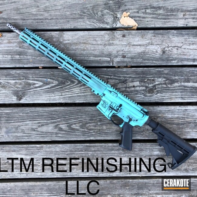 Ar Build Cerakoted Using Robins Egg Blue Cerakote