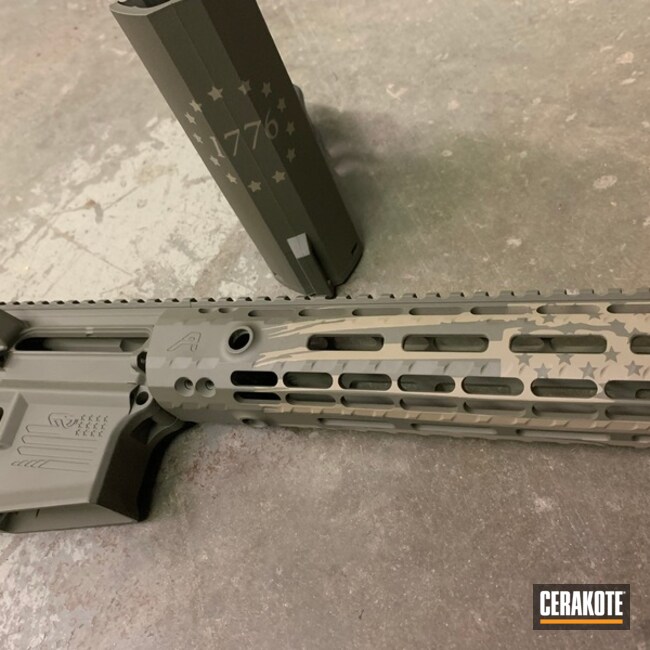 Ar Builders Set Cerakoted Using Troy® Coyote Tan And Magpul® Od Green