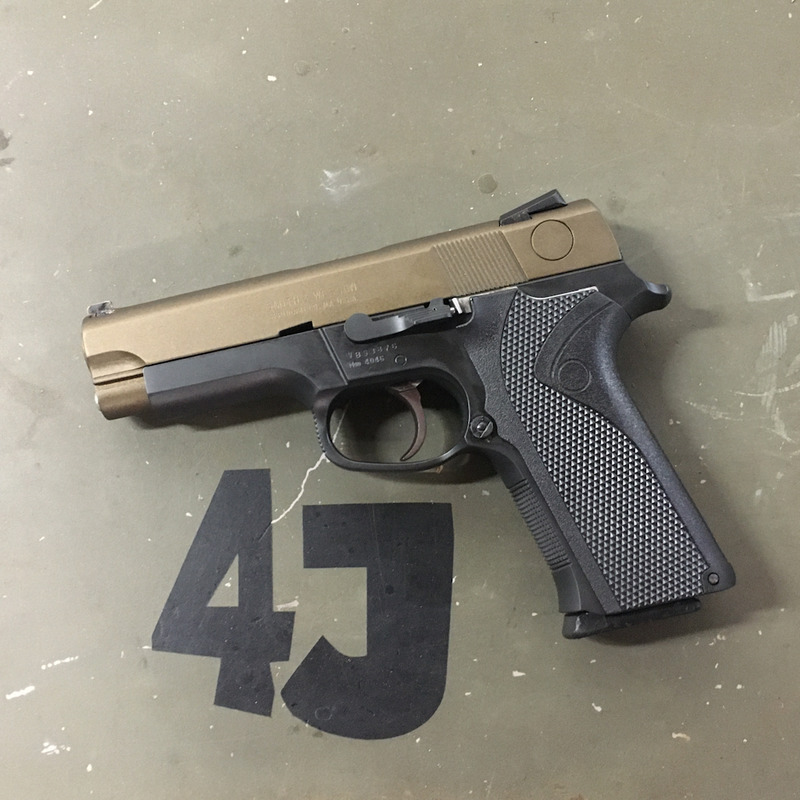 Smith & Wesson Pistol Cerakoted using Midnight Bronze and Graphite ...
