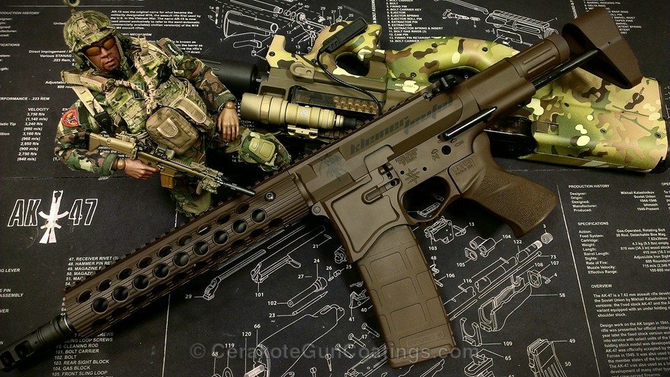 H-259 Barrett Bronze with H-146 Graphite Black by Jared Harshaw | Cerakote