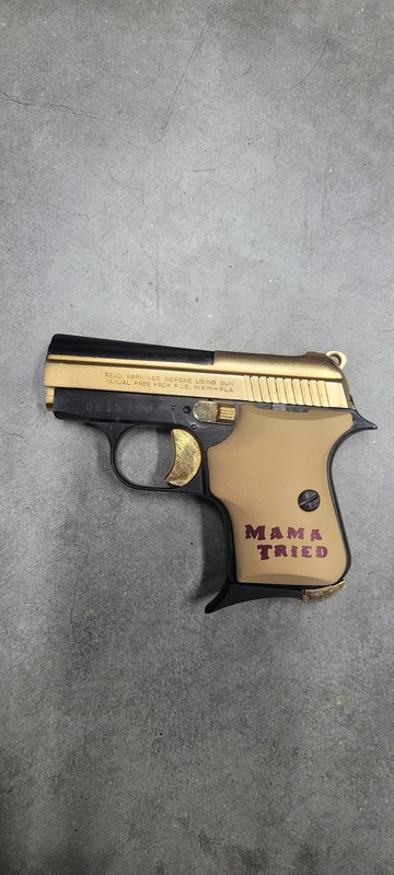Pistol Cerakoted using McMillan® Tan, Black Cherry and Gold | Cerakote