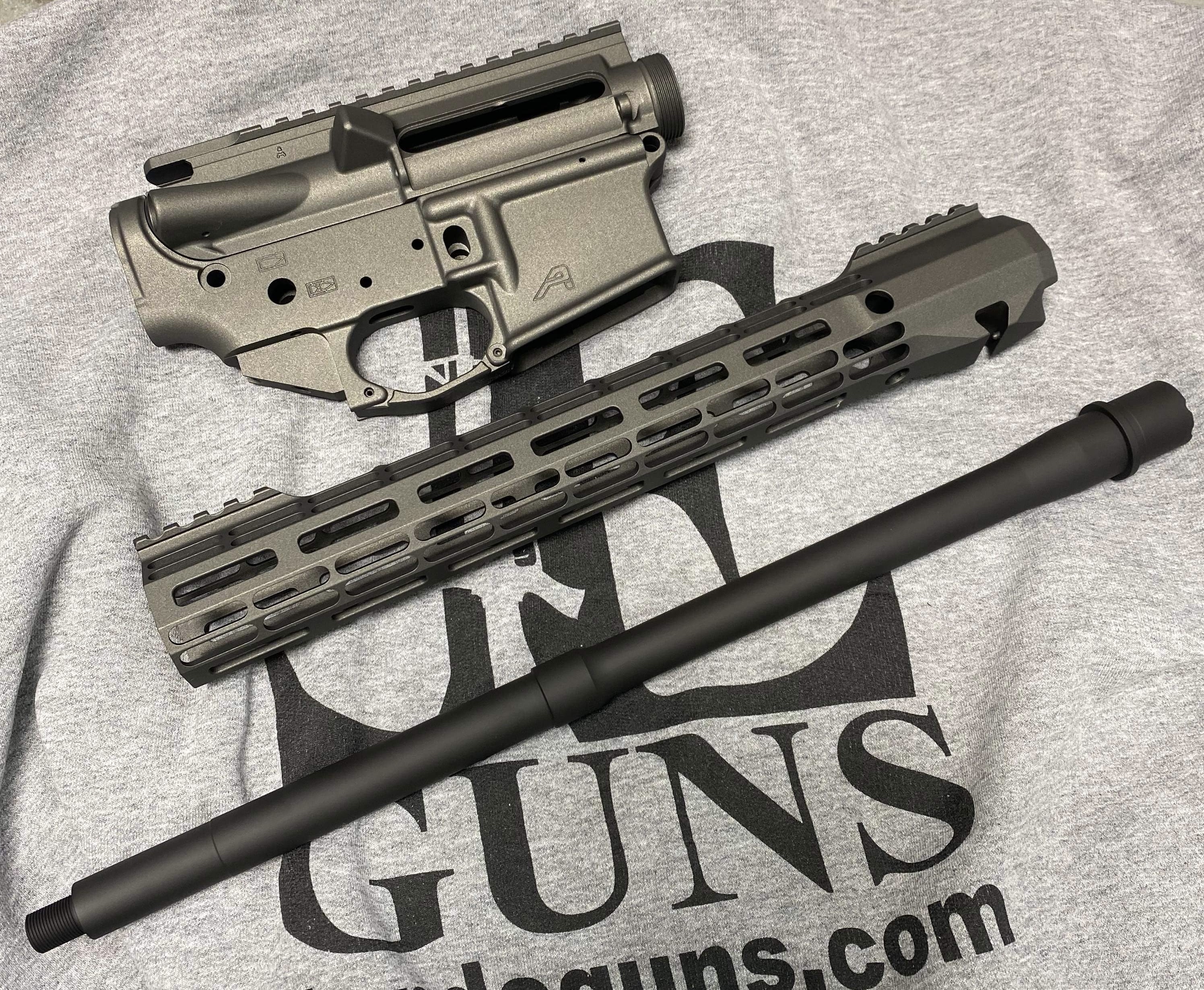 AR Parts Cerakoted using Armor Black and Tungsten | Cerakote