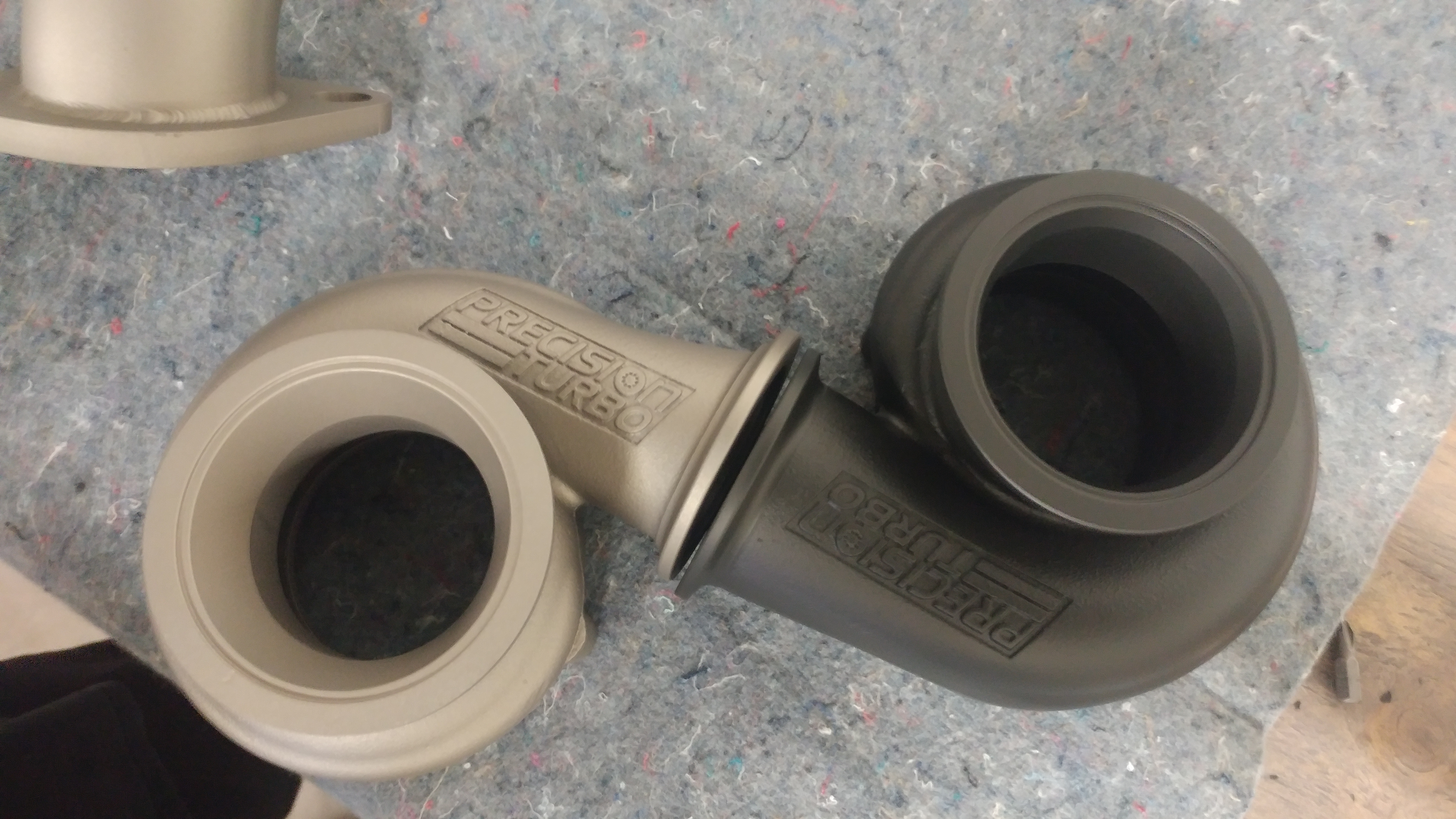 Turbo Housings Cerakoted using Burnt Bronze and Cerakote Glacier Black ...