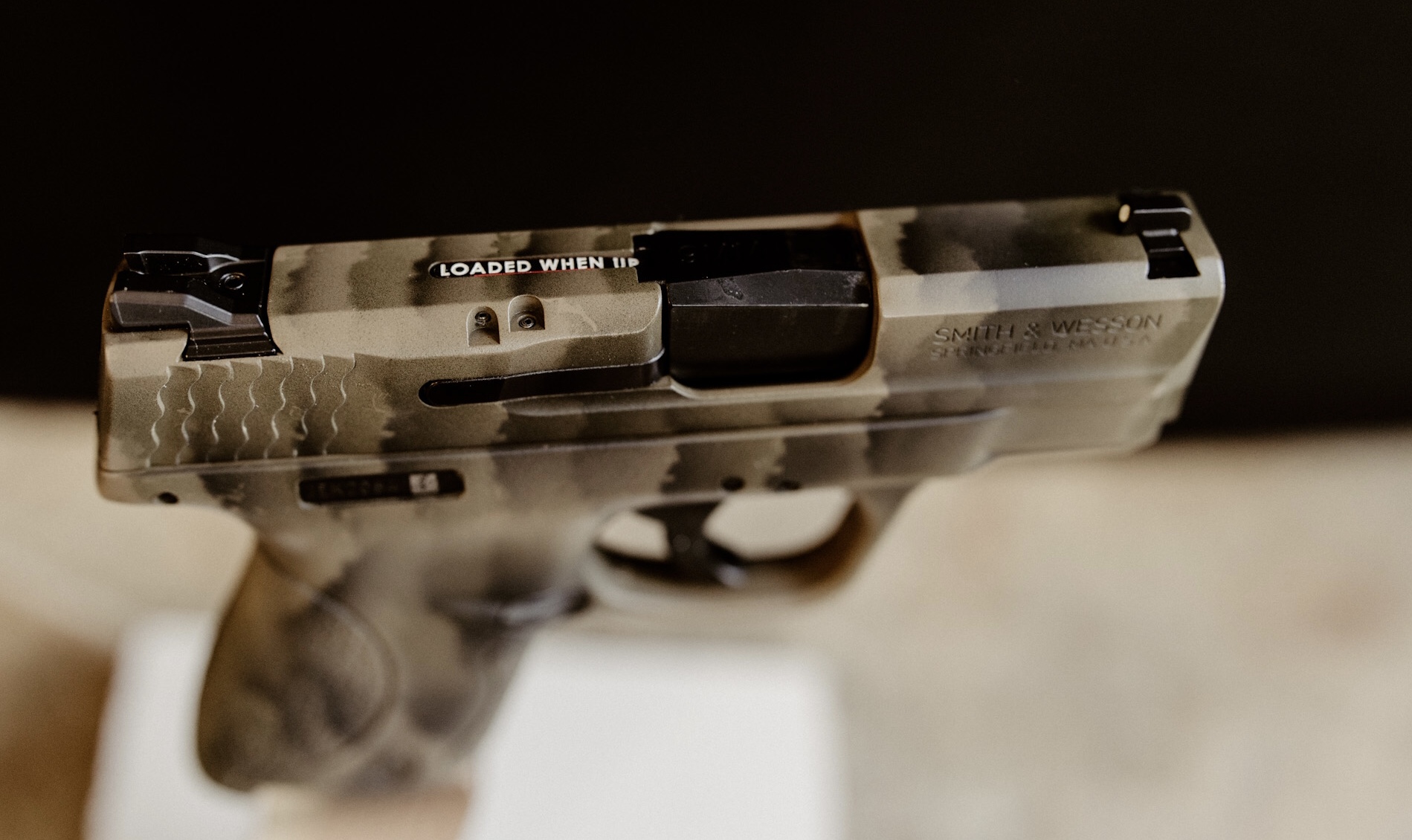 Custom Camo Smith & Wesson M&P 9 Shield Cerakoted using Armor Black and ...