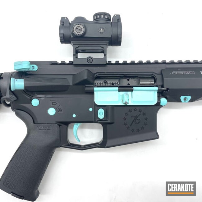 Ar Build Cerakoted Using Robins Egg Blue Cerakote