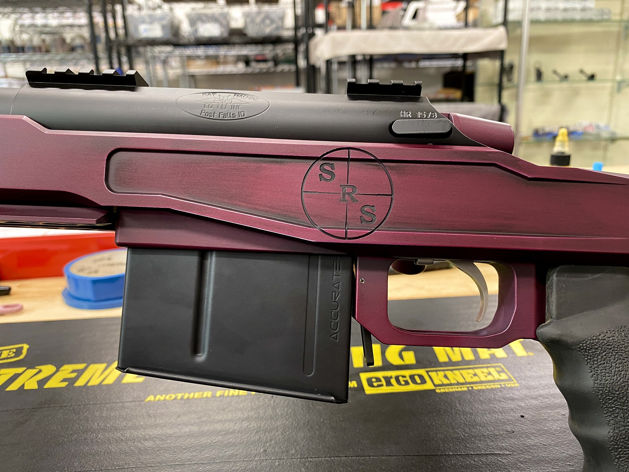 Bolt Action Rifle Cerakoted using Black Cherry and Graphite Black ...