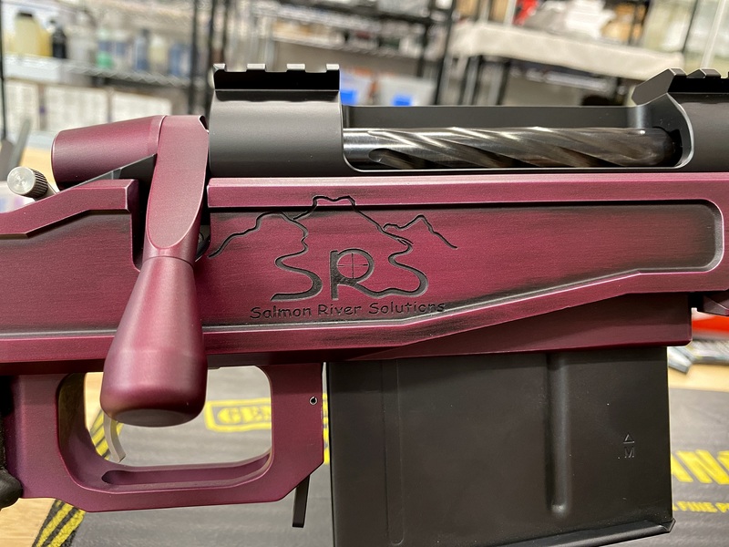 Bolt Action Rifle Cerakoted using Black Cherry and Graphite Black ...