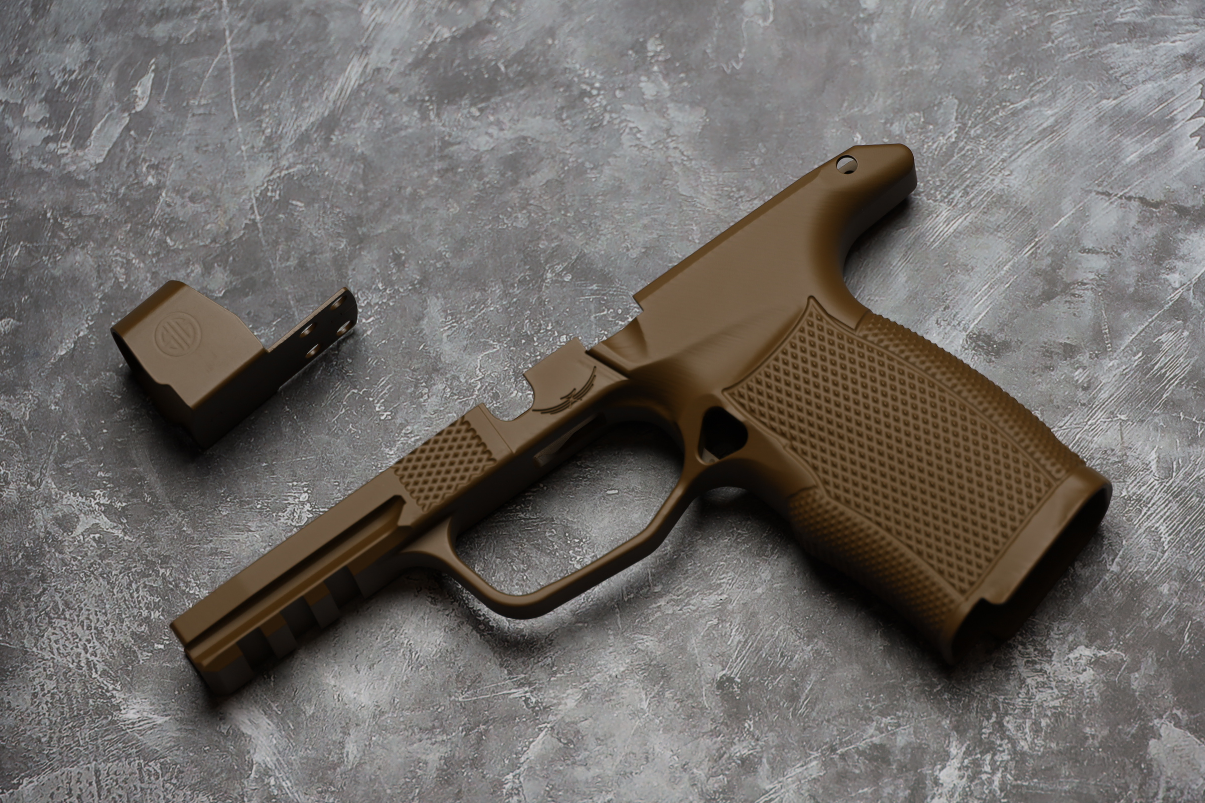 Sig Sauer P365 Frame Cerakoted using FS Field Drab | Cerakote