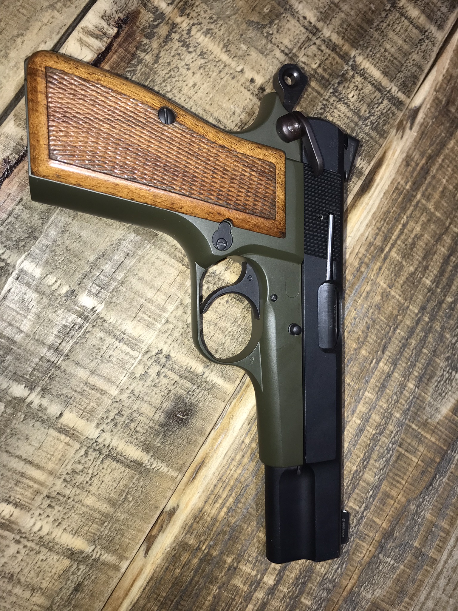 Browning Pistol Cerakoted using Mil Spec O.D. Green | Cerakote