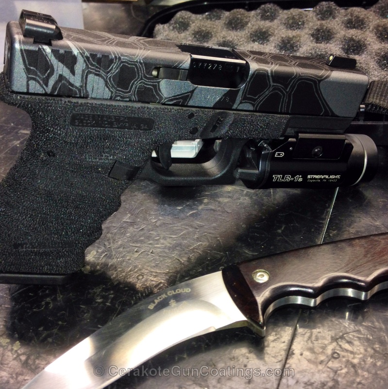 H-190 Armor Black with H-227 Tactical Grey by Michael Varela | Cerakote