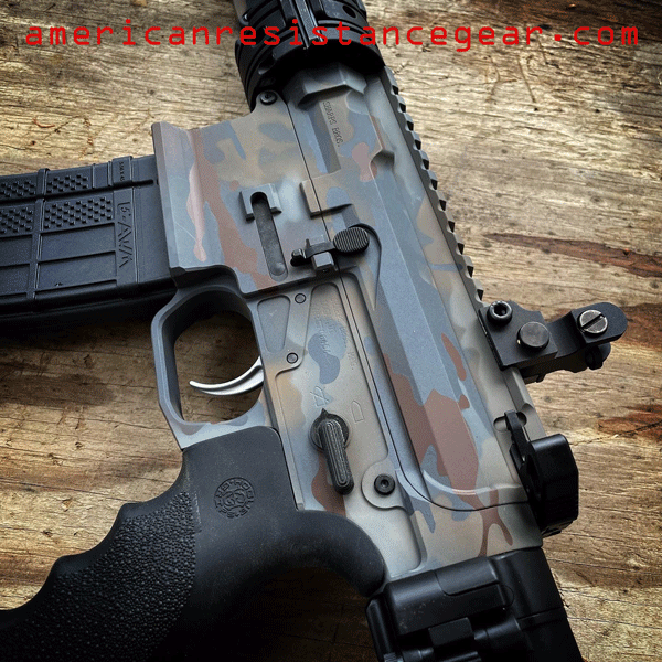 custom multicam Camo on takedown pistol | Cerakote