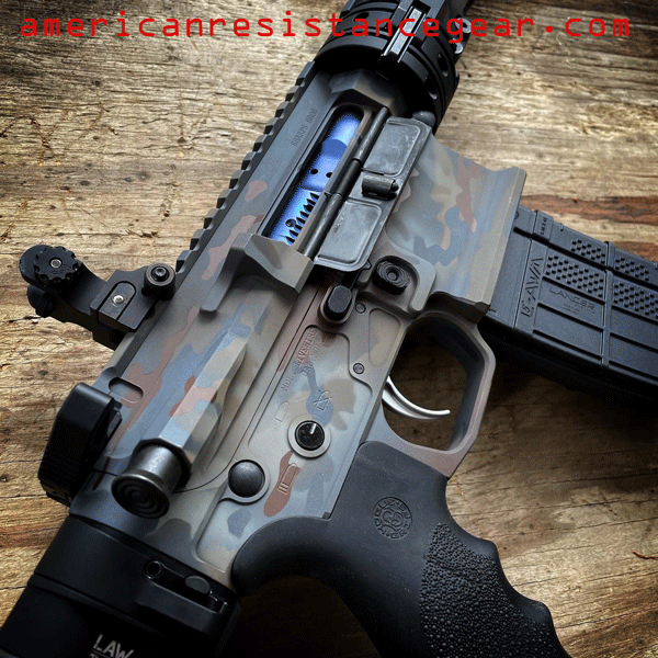 custom multicam Camo on takedown pistol | Cerakote