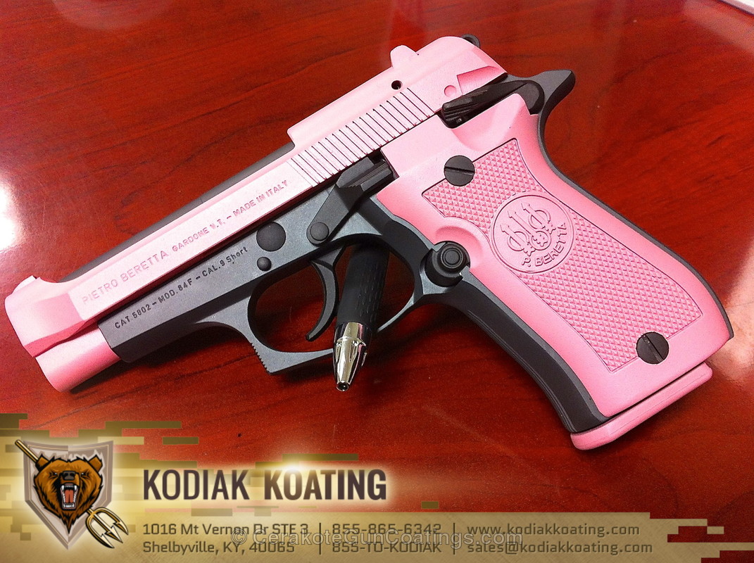H-141 Bright Pink with H-190 Armor Black by Kodiak Koating | Cerakote
