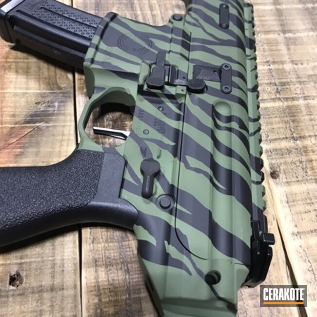 Ar With Tiger Stripes coated with a Armor Black and Multicam® Dark ...