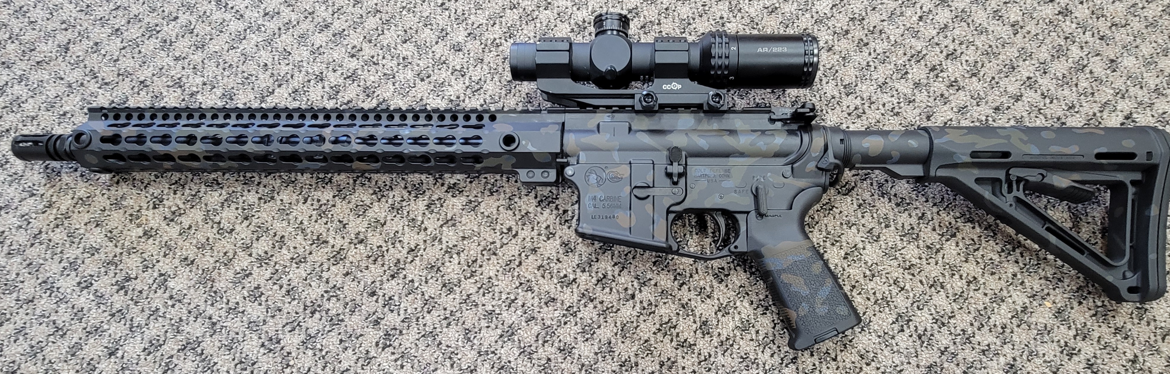 Colt 6.8 SPC Multi-Cam | Cerakote