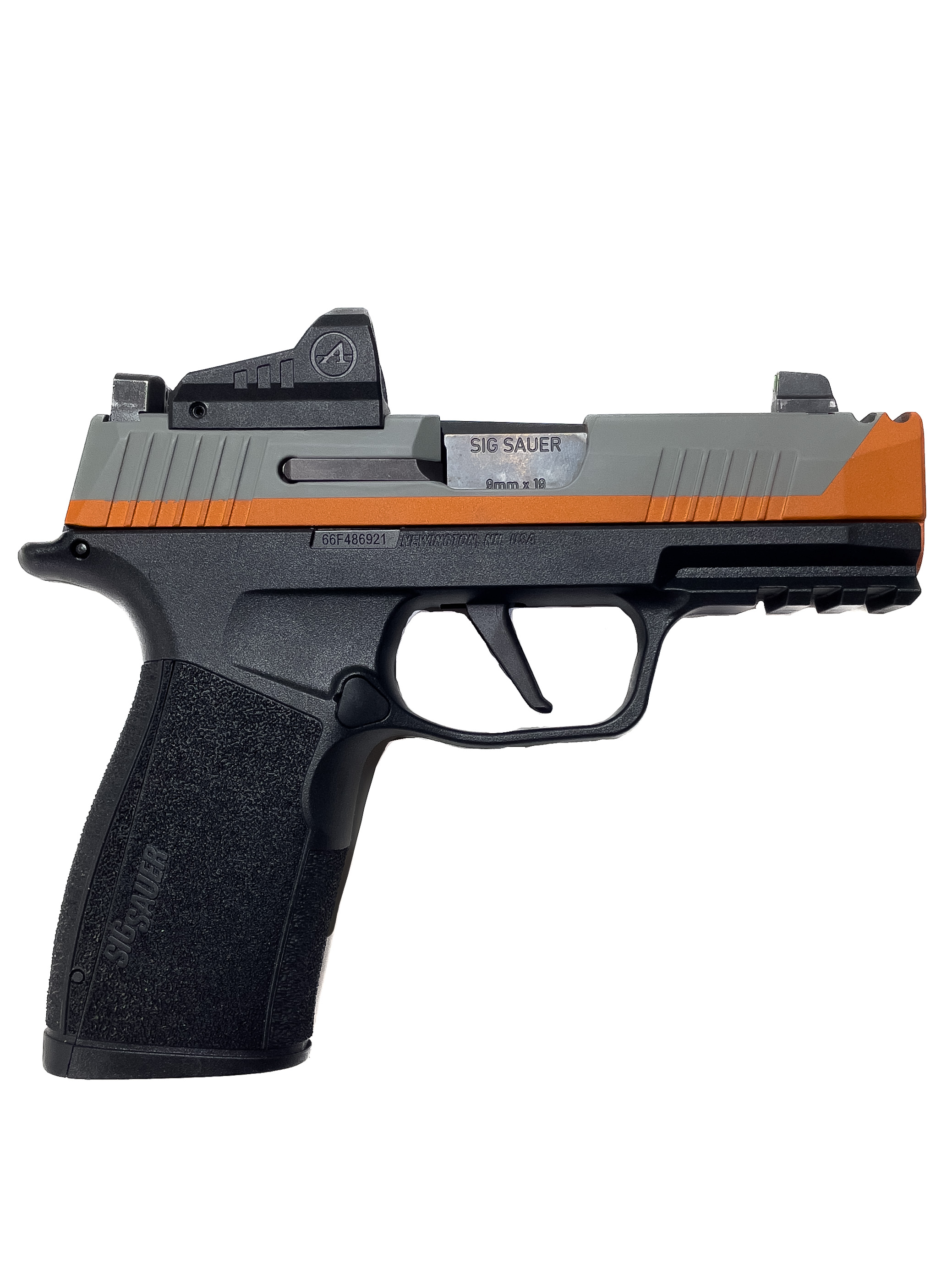 Sig Sauer coated with Tequila Sunrise and Bull Shark Grey | Cerakote