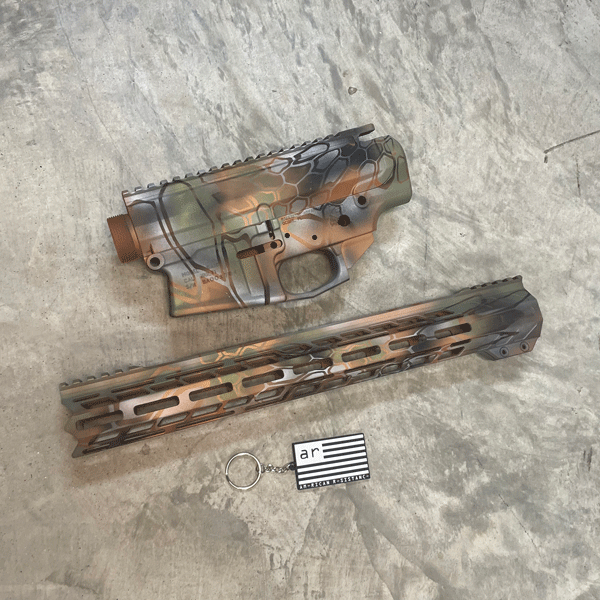 AR-10 Parts coated in a Crushed Silver, Crocodile, Graphite Black and ...
