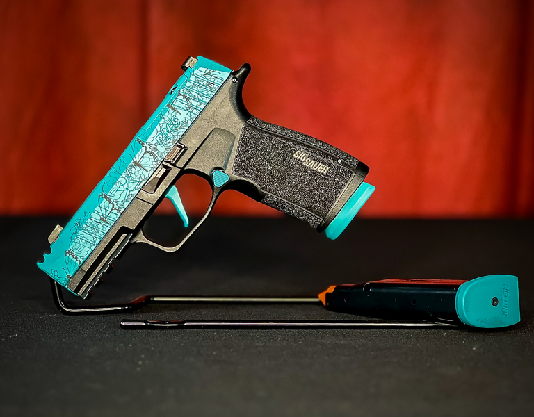 Tattoo Matched Butterfly and Floral Pattern | Cerakote