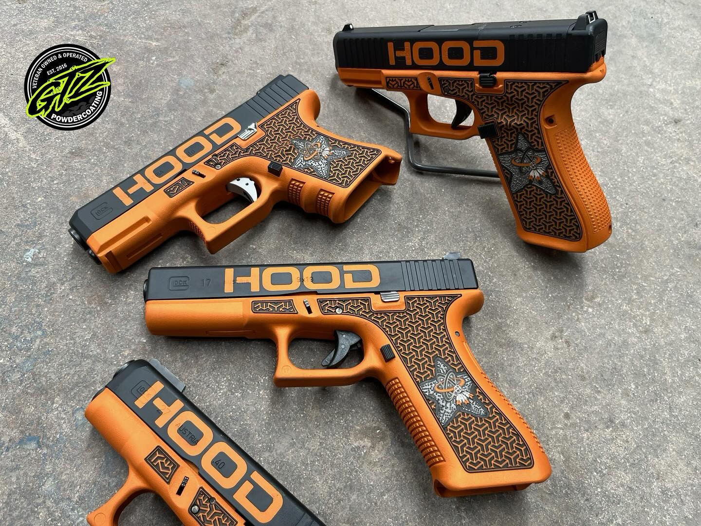 Laser Engraved finished with a Hunter Orange, Bright White, Sniper Grey ...