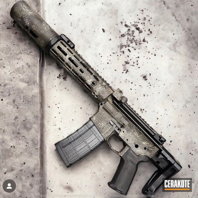 Aero Ar Pdw In Freehand Camo coated in Mcmillan® Tan and Flat Dark ...