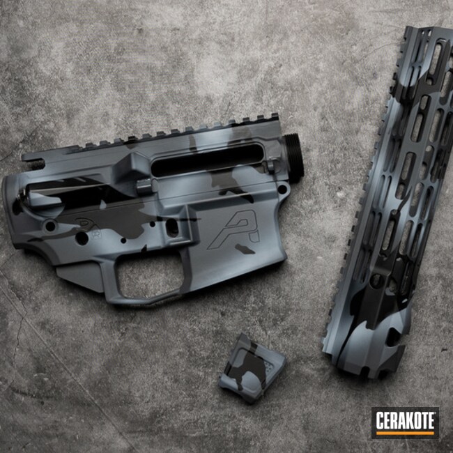 3 Color Camo Aero Builder Set Coated In A Armor Black Sniper Grey And