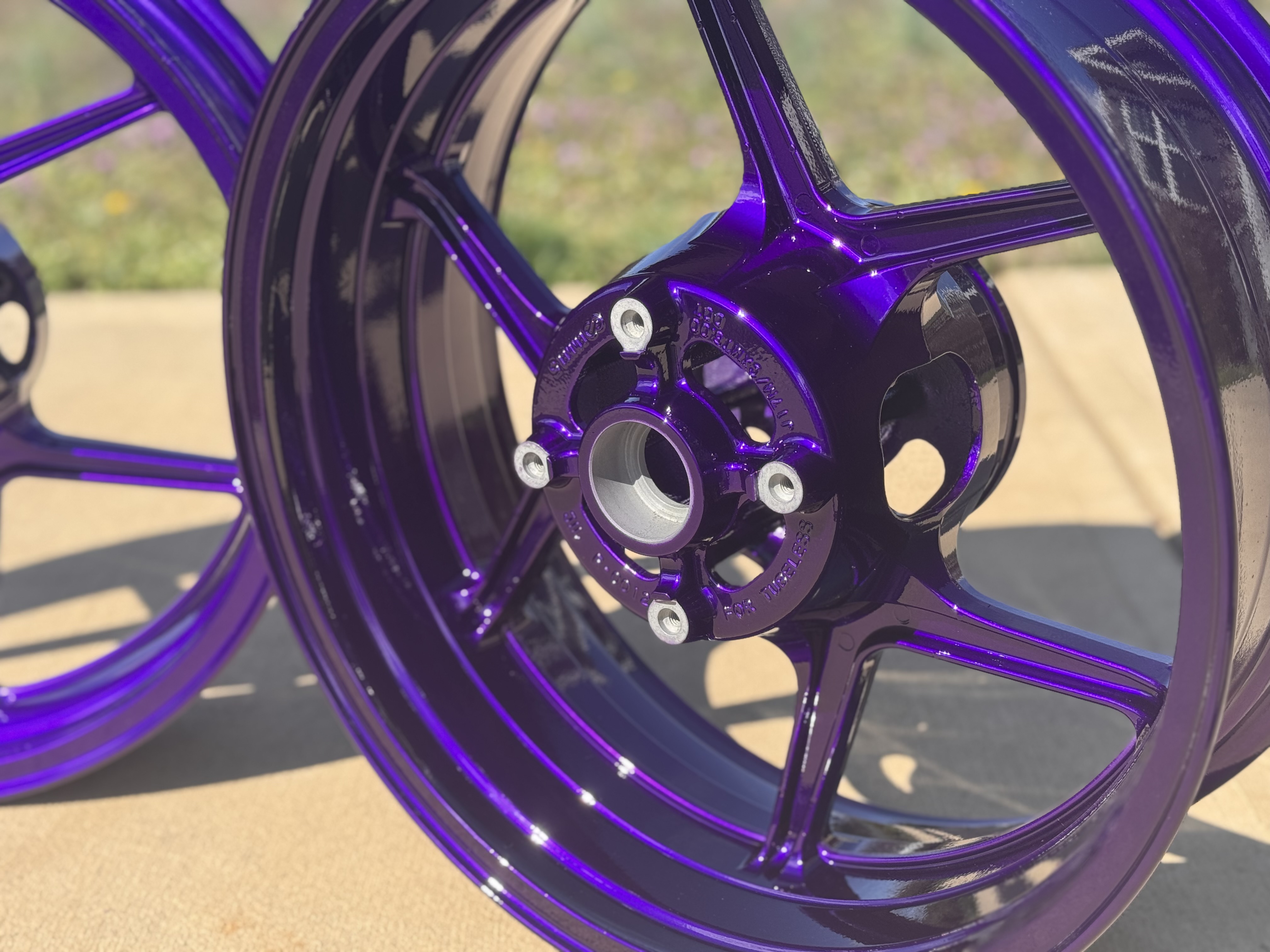Motorcycle Wheels done in Psb-4629 | Prismatic Powders