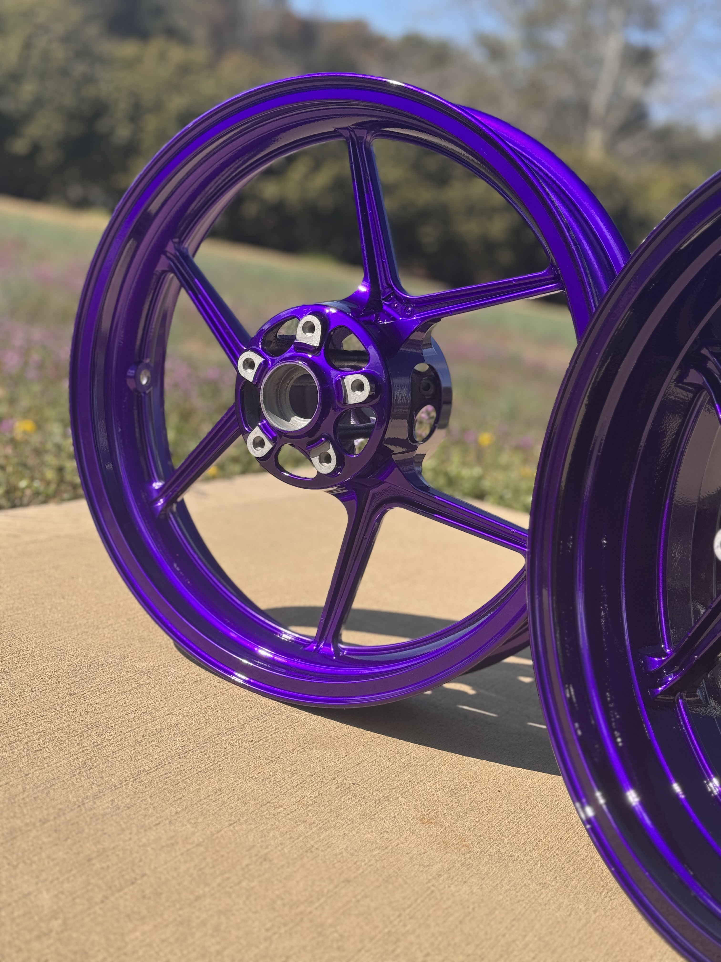 Motorcycle Wheels done in Psb-4629 | Prismatic Powders
