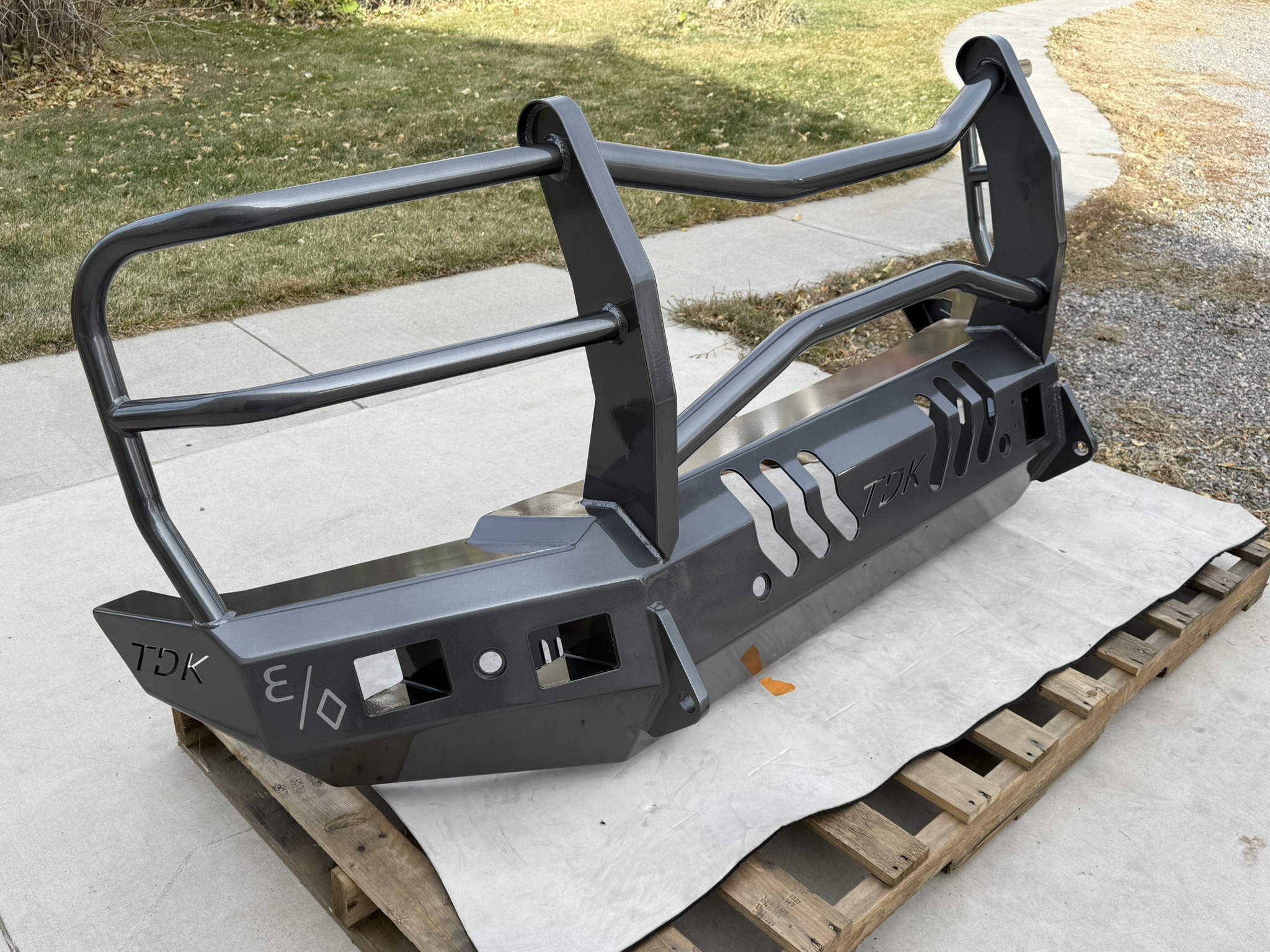 Custom Bumper with a Clear Vision and Ford Carbonized Gray Finish ...