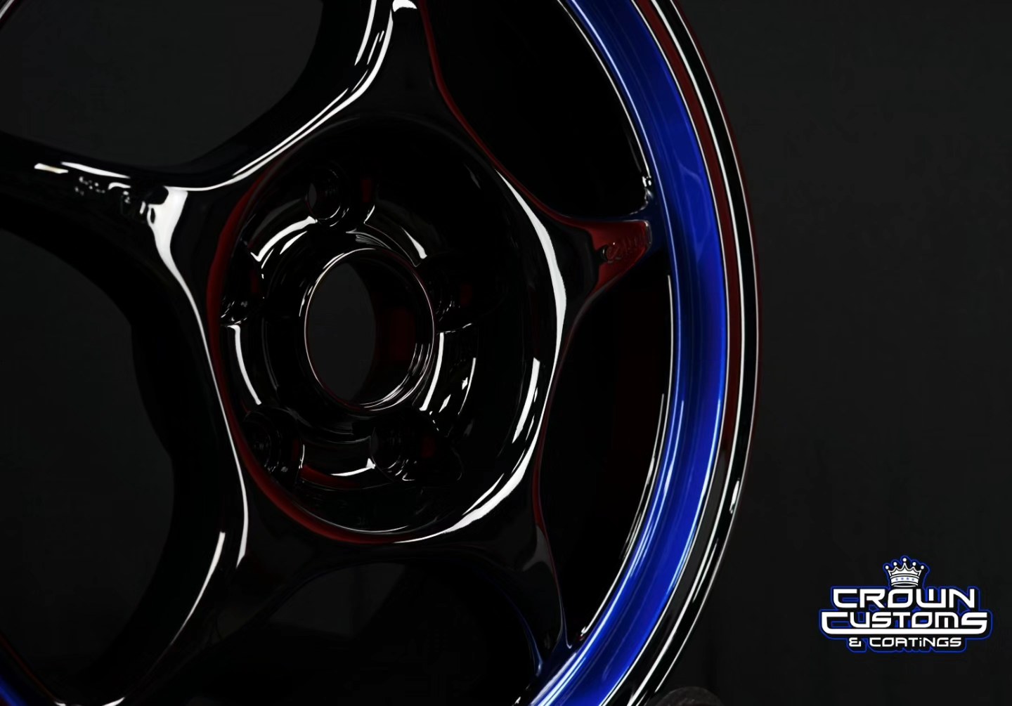 Two Tone Wheels Finished With Clear Vision Moz s Blue And Ink Black Two Tone Wheels Finished With Clear Vision Moz s Blue And Ink Black